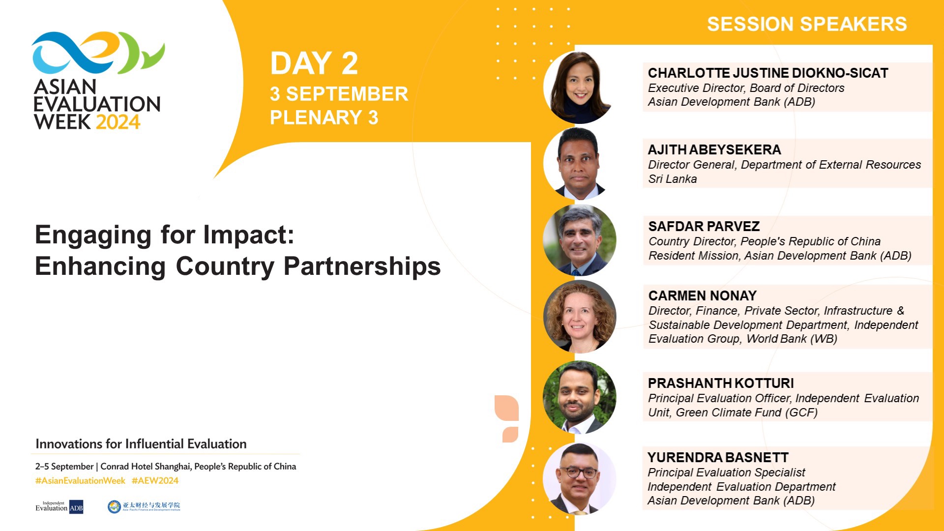 Plenary 3: Engaging for Impact: Enhancing Country Partnerships | Asian ...