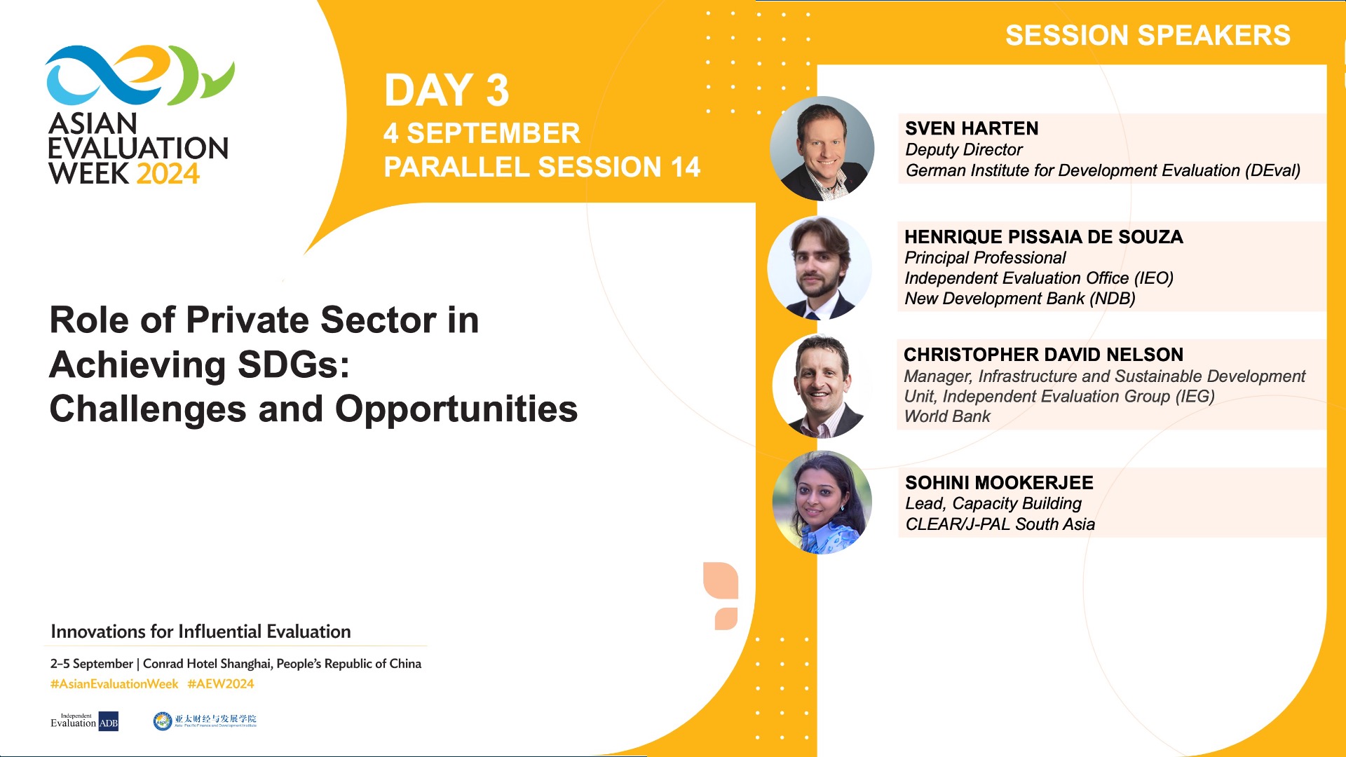 Parallel Session 14: Role of private sector in achieving SDGs ...