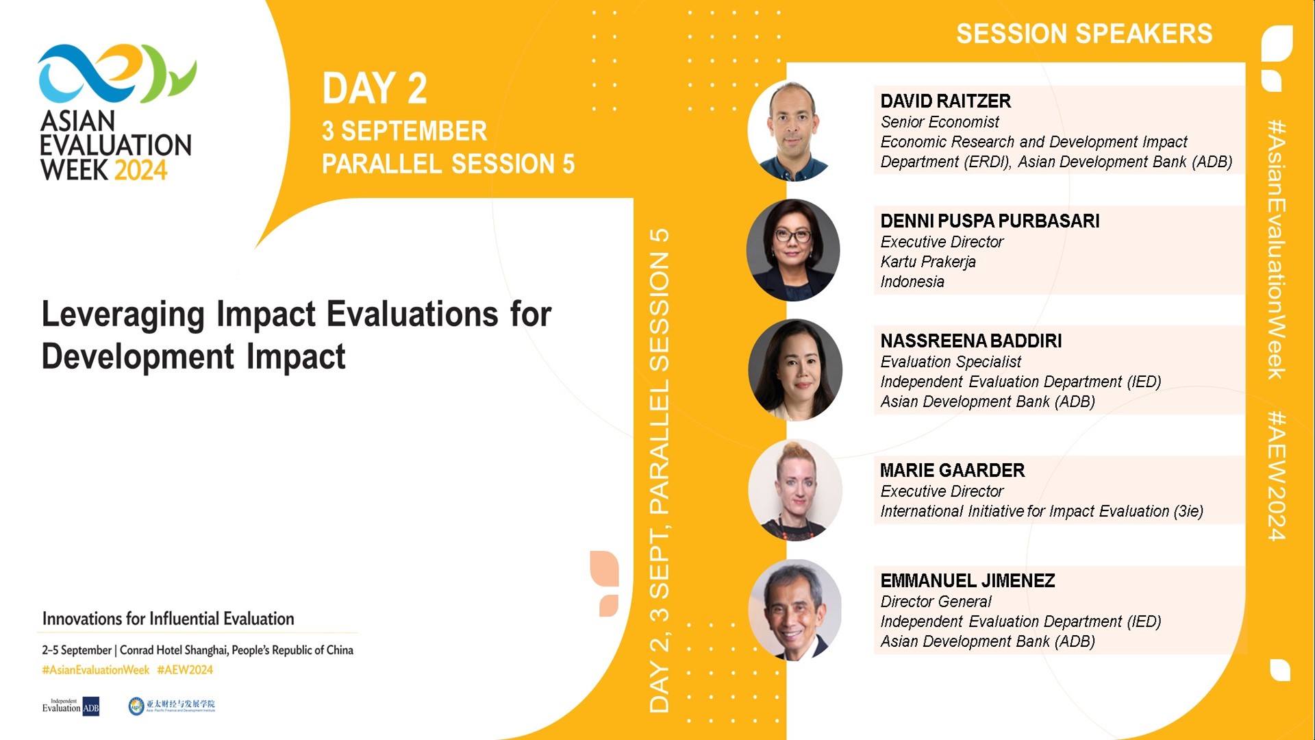 Parallel Session 5: Leveraging impact evaluations for development impact | Asian Evaluation Week